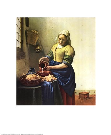 Milkmaid, The Fine Art Print by Johannes Vermeer at FulcrumGallery.com