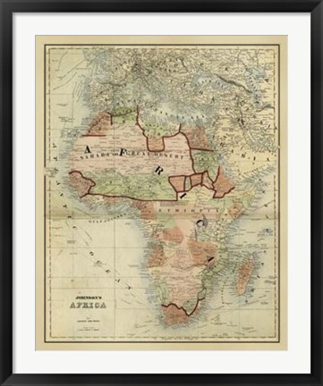 Antique Map of Africa Fine Art Print by Scott Johnson at FulcrumGallery.com