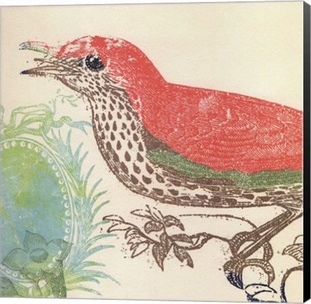 Red Bird Fine Art Print by Swan Papel at FulcrumGallery.com