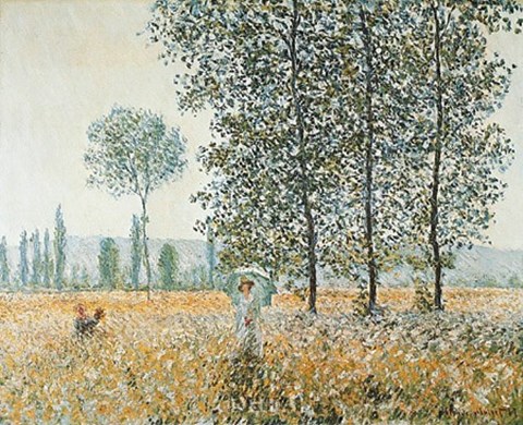 Fields in Spring Fine Art Print by Claude Monet at FulcrumGallery.com