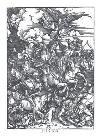 Four Horsemen of the Apocalypse Fine Art Print by Albrecht Durer at ...