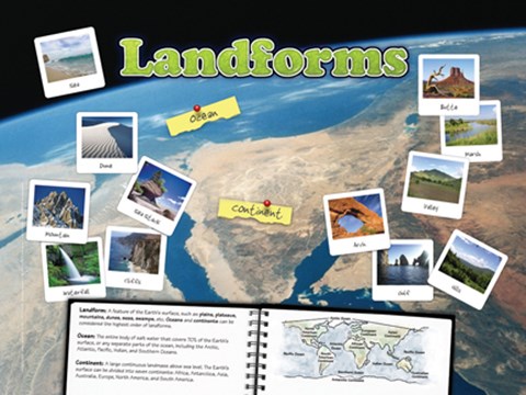 Landforms, Oceans, Continents Fine Art Print by Unknown at ...