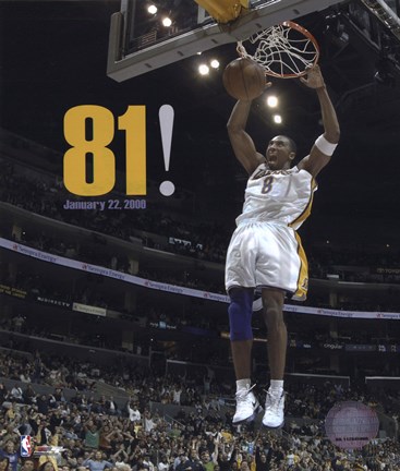 Kobe Bryant - Lakers 81 Point Game (1/22/06) Fine Art Print by Unknown ...