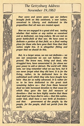 Gettysburg Address Fine Art Print by Unknown at FulcrumGallery.com