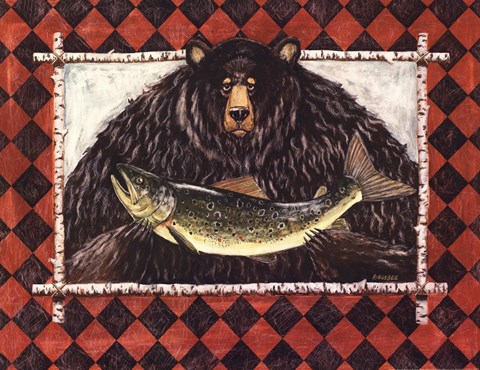 Birch Bear II Fine Art Print by Suzan Riggsbee White at FulcrumGallery.com