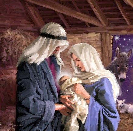 Mary And Joseph Fine Art Print by The Macneil Studio at FulcrumGallery.com