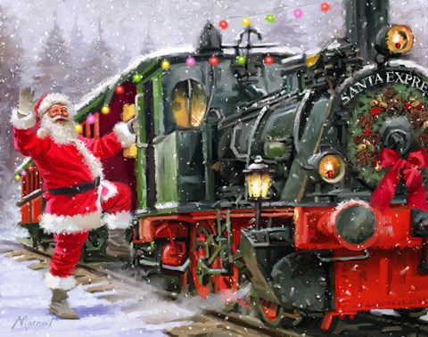 Santa Express Fine Art Print by The Macneil Studio at FulcrumGallery.com