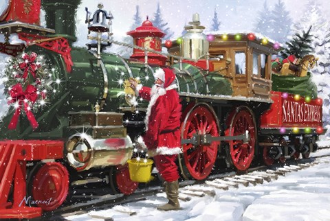Santa's Train 1 Fine Art Print by The Macneil Studio at FulcrumGallery.com