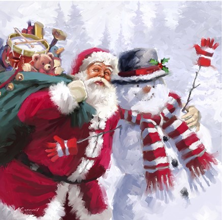 Santa Snowman Fine Art Print by The Macneil Studio at FulcrumGallery.com