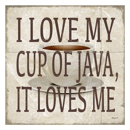 Love Java Fine Art Print by Alonzo Saunders at FulcrumGallery.com