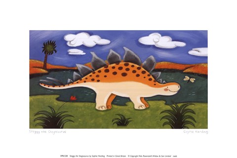Steggy the Stegosaurus Fine Art Print by Sophie Harding at ...