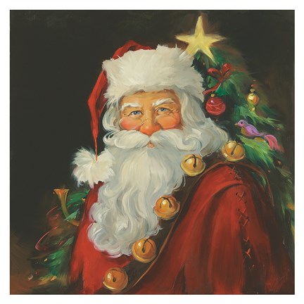 Sparkling Santa Fine Art Print by Susan Comish at FulcrumGallery.com