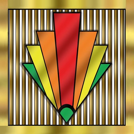 Art Deco Chevron 1 Fine Art Print by Art Deco Designs at FulcrumGallery.com