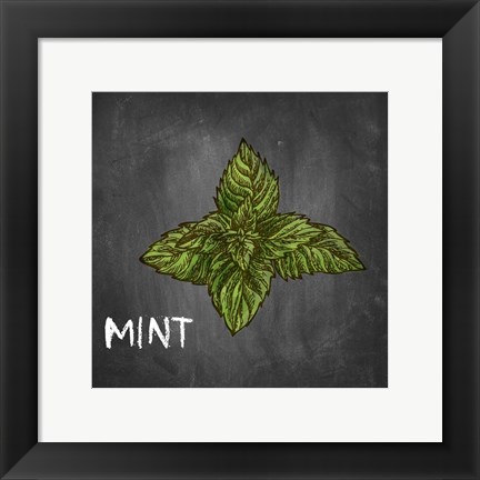 Mint on Chalkboard Fine Art Print by Color Me Happy at FulcrumGallery.com